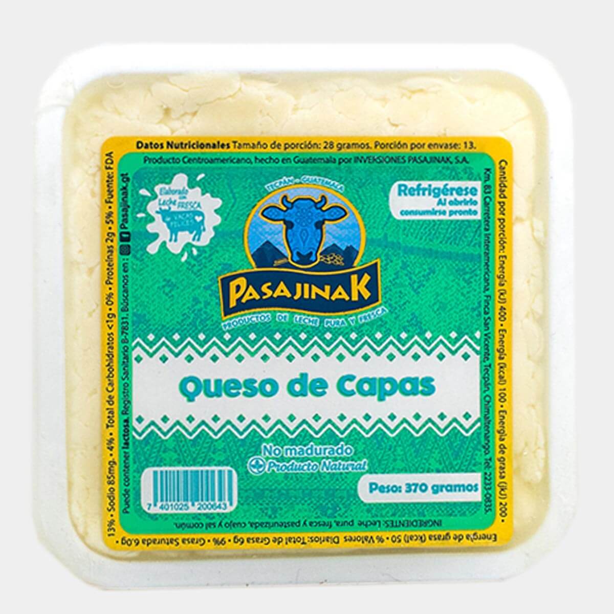 Queso de Capas 370 gramos – Pasajinak
